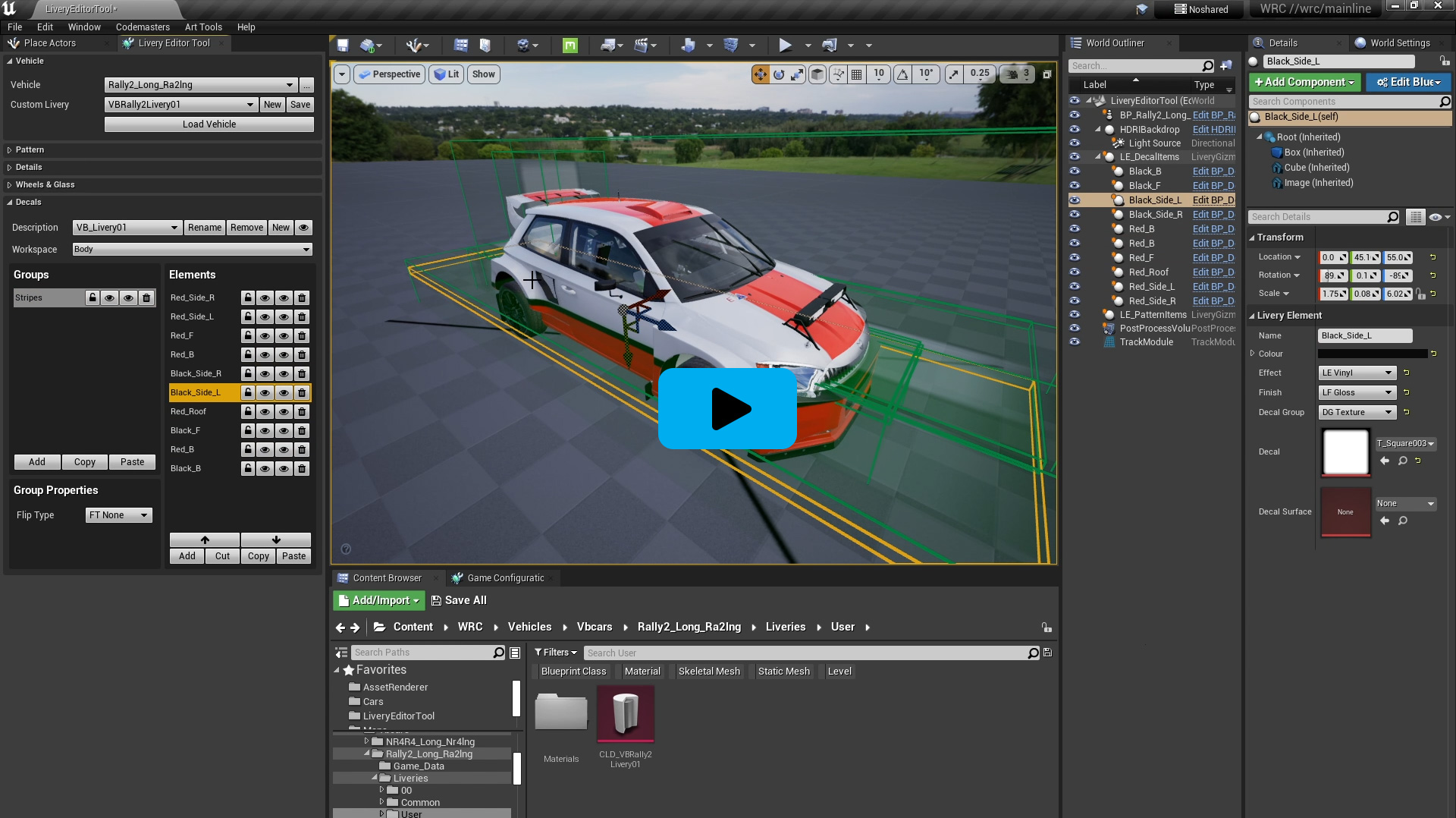 Tech Art – Livery Editor Tool | Q.